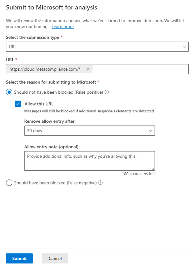 How To Unblock A Metacompliance Url That Is Being Marked As Malicious By Ms Metacompliance