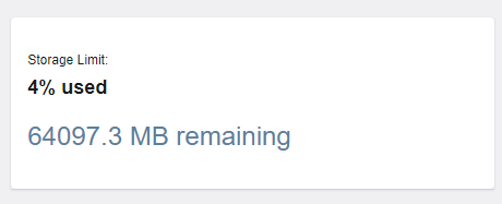 Storage Limit – MetaCompliance