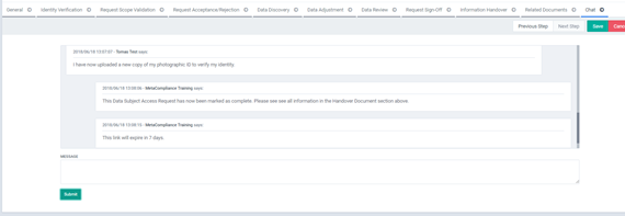 How does the Data Subject Request chat work? – MetaCompliance