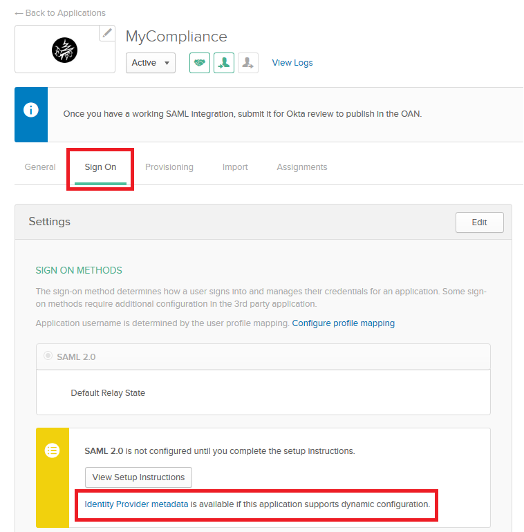 SCIM - Okta Configuration – MetaCompliance SCIM - Okta Configuration – MetaCompliance