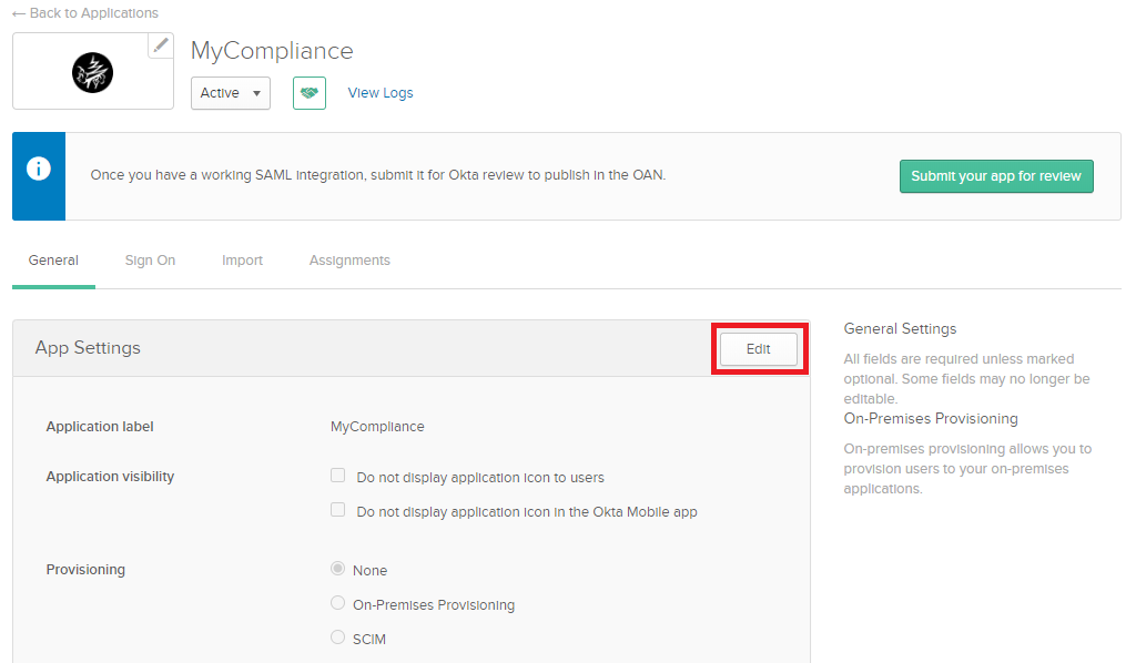 SCIM - Okta Configuration – MetaCompliance SCIM - Okta Configuration – MetaCompliance
